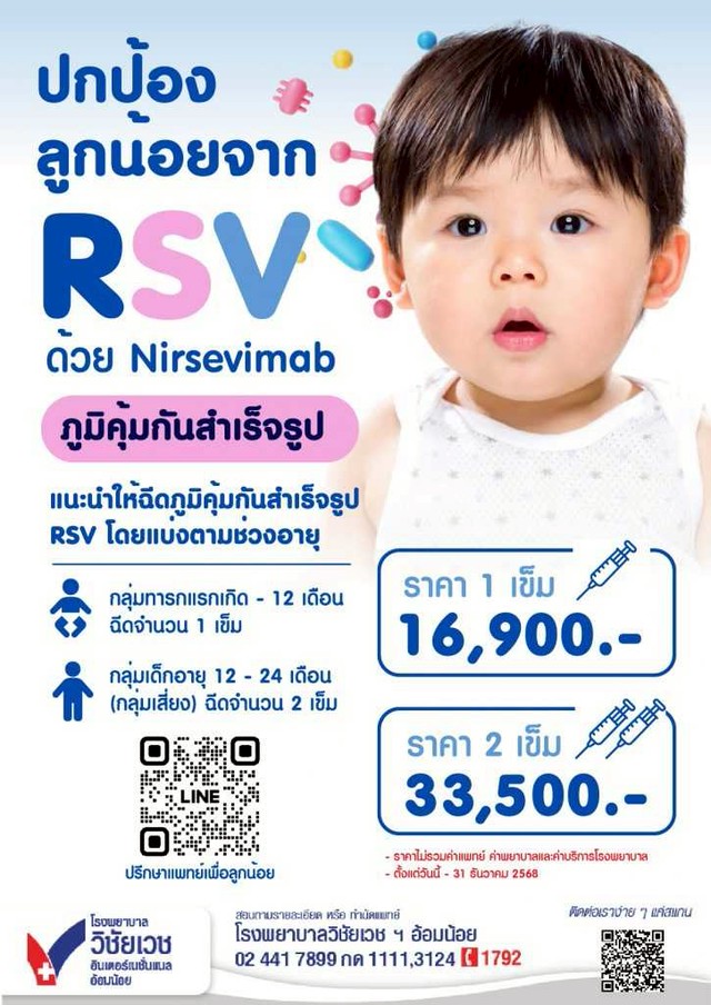 ภูมิคุ้มกันสำเร็จรูป RSV (Nirsevimab) 1 เข็ม | LINE SHOPPING