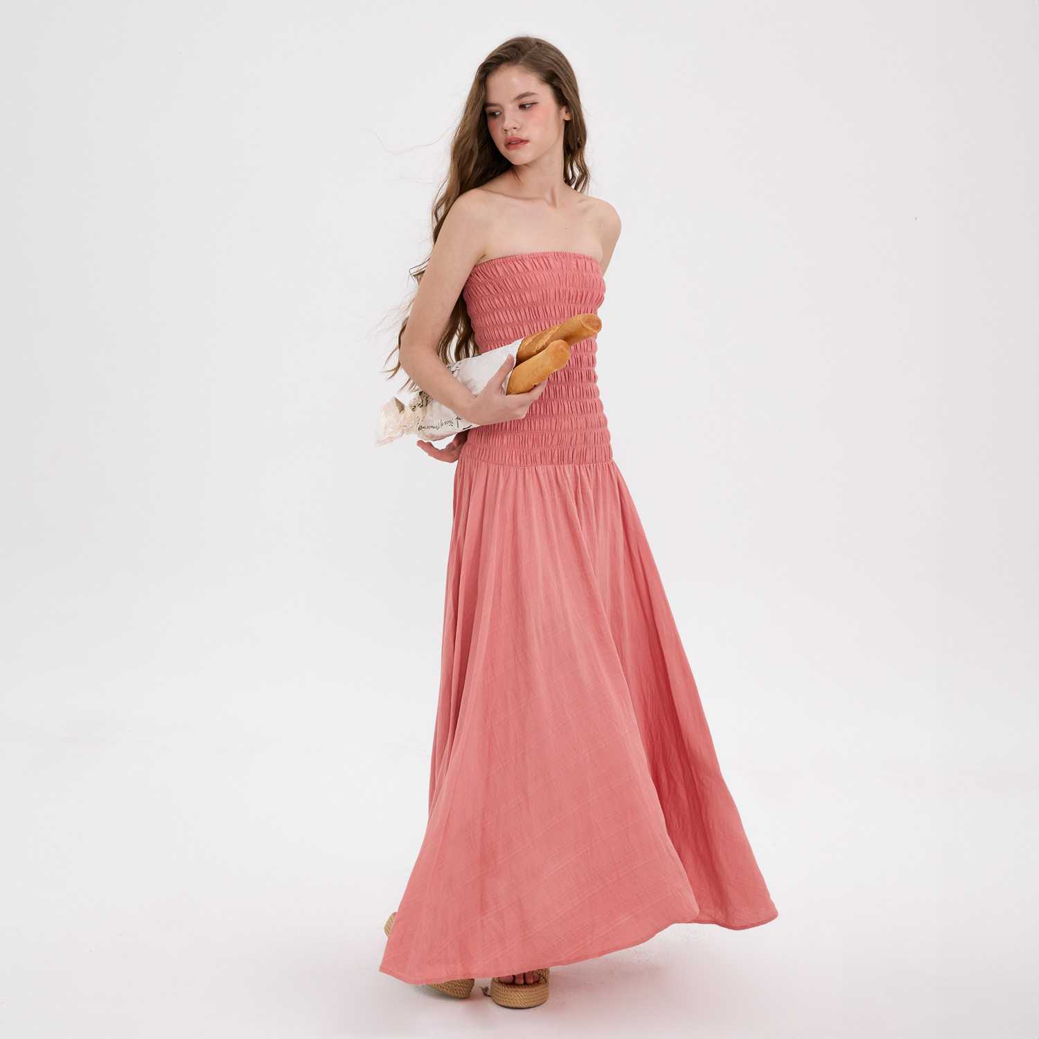 Luncheon Maxi Dress (Grapefruit) | LINE SHOPPING