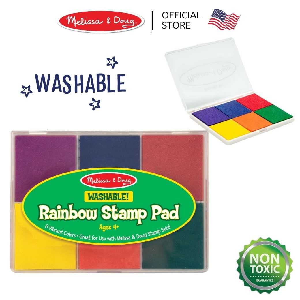 (ของแท้ USA) แท่นหมึกสแต๊มป์ ปลอดภัย ล้างออกได้ Non-toxic Washable ...