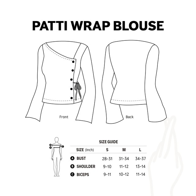 PATTI WRAP BLOUSE | LINE SHOPPING