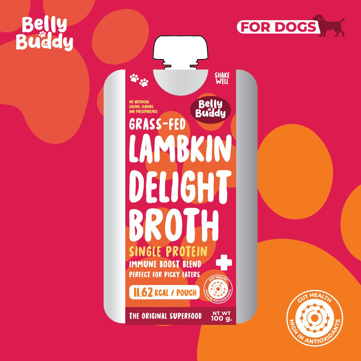 Belly Buddy ซุปแกะผสมฟักทอง Lambkin Delight Broth ขนาด100ml สำหรับสุนัข For Dogs | LINE SHOPPING