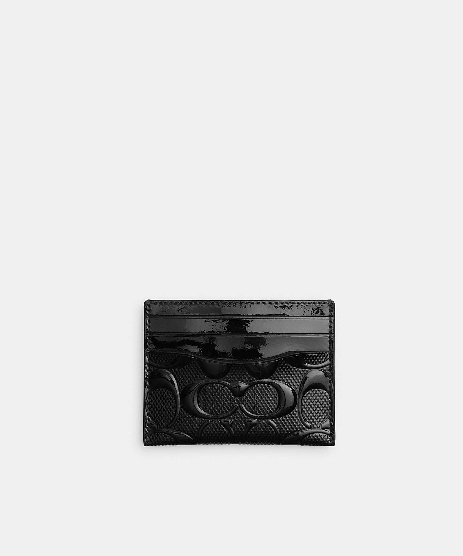 COACH SLIM ID CARD CASE IN SIGNATURE LEATHER CV422 BLK | LINE SHOPPING
