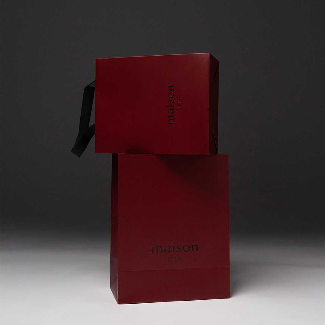 maison KEEPS | ถุง Shopping Bag | Burgundy | มีให้เลือก 2 Size | LINE ...