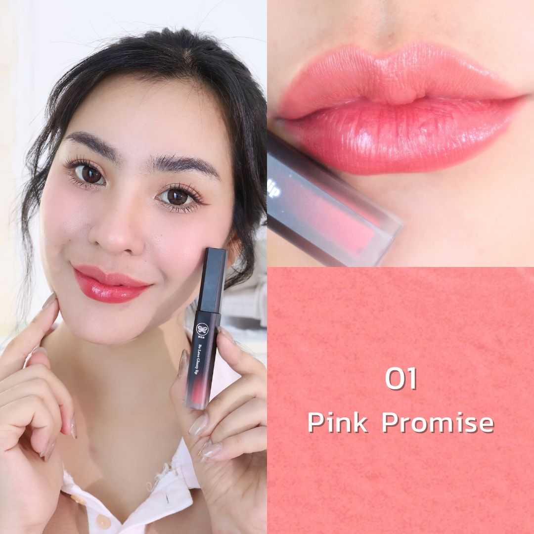 BEB COSMETICS BEB BE LOVE GLASSY LIP 01ชื่อสี pink promise | LINE SHOPPING
