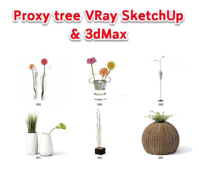 Proxy tree for VRay SketchUp & 3dMax (Archmodel v.24) | LINE SHOPPING
