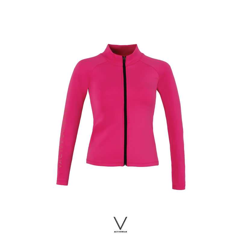SS2022 UV JACKET PINK เสื้อแขนยาวซิบหน้า มีฟองน้ำในตัวผ้าหนา กัน UV UPF ...