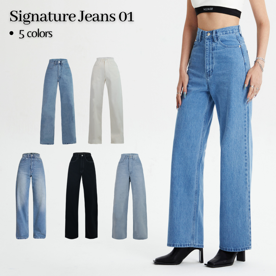 Merge Official - Signature Jeans 01 5 Colors (พร้อมส่ง) | LINE SHOPPING