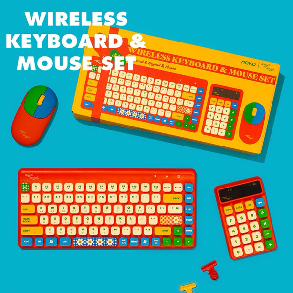 ABKO X Wiggle - Wireless Keyboard & Mouse SET / ชุดแป้นพิมพ์ และ เมาส์ ...