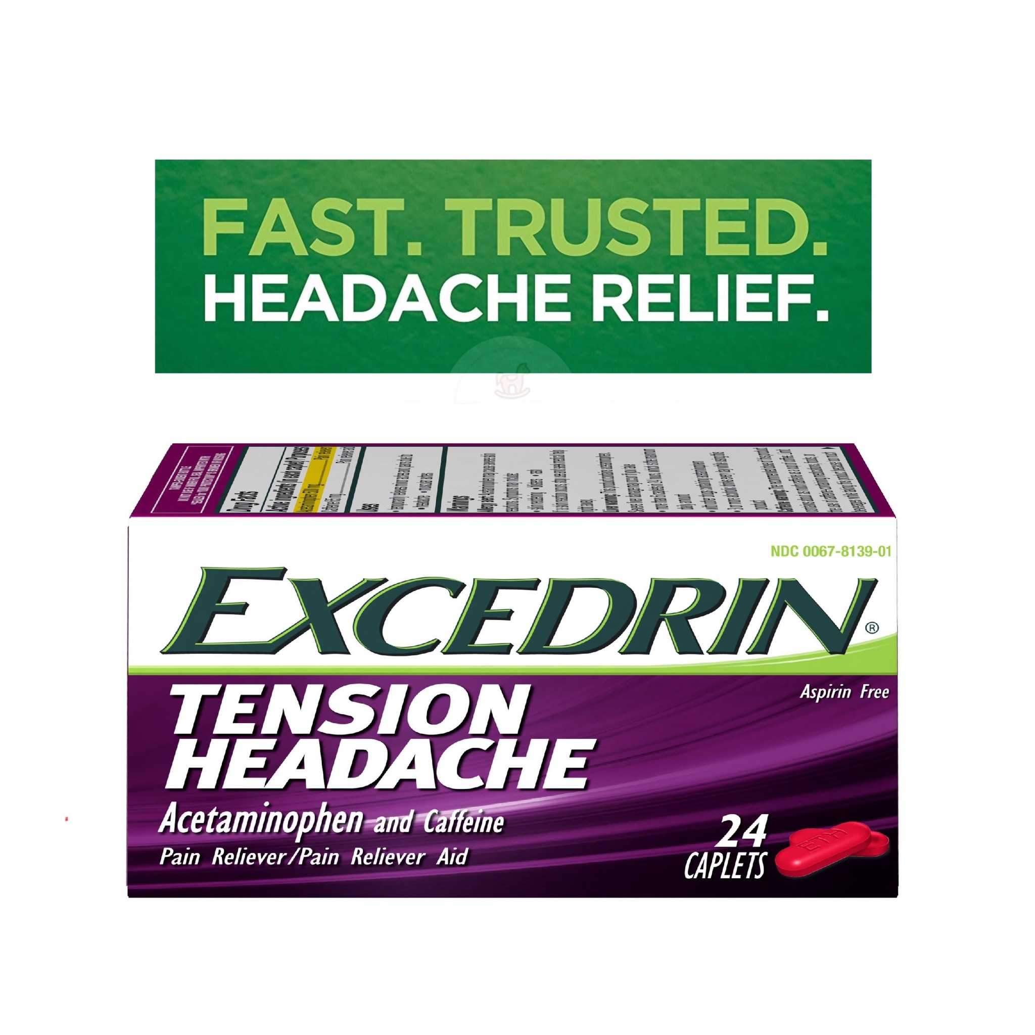 ยาบรรเทาอาการปวดศีรษะจากความตึงเครียด gsk Excedrin Tension Headache (24 ...