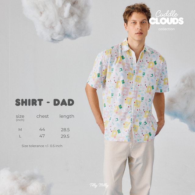 CTD03 - Tilly Milly เสื้อเชิ้ตพ่อ ลาย DIY - Cuddle Clouds | LINE SHOPPING