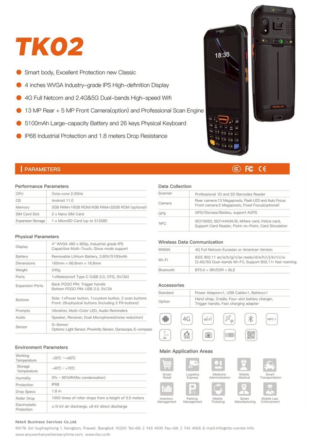 คอมพิวเตอร์มือถือ (Handheld Computer) Rongta TK02 | LINE SHOPPING