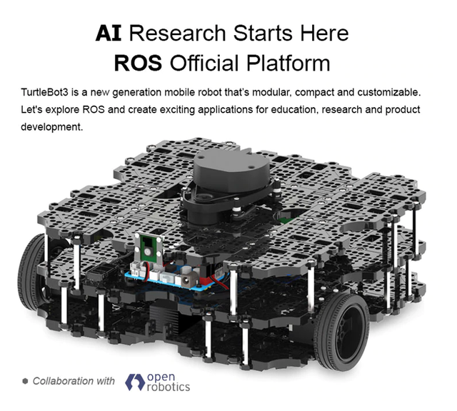 TurtleBot 3 Waffle Pi หุ่นยนต์เพื่อการเรียนรู้ ระบบปฏิบัติการ ROS ...