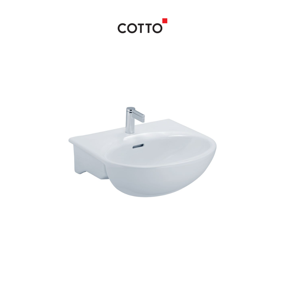 COTTO C021 ขาว อ่างฝังครึ่ง เฮเลนใหม่ 1รู Box | LINE SHOPPING