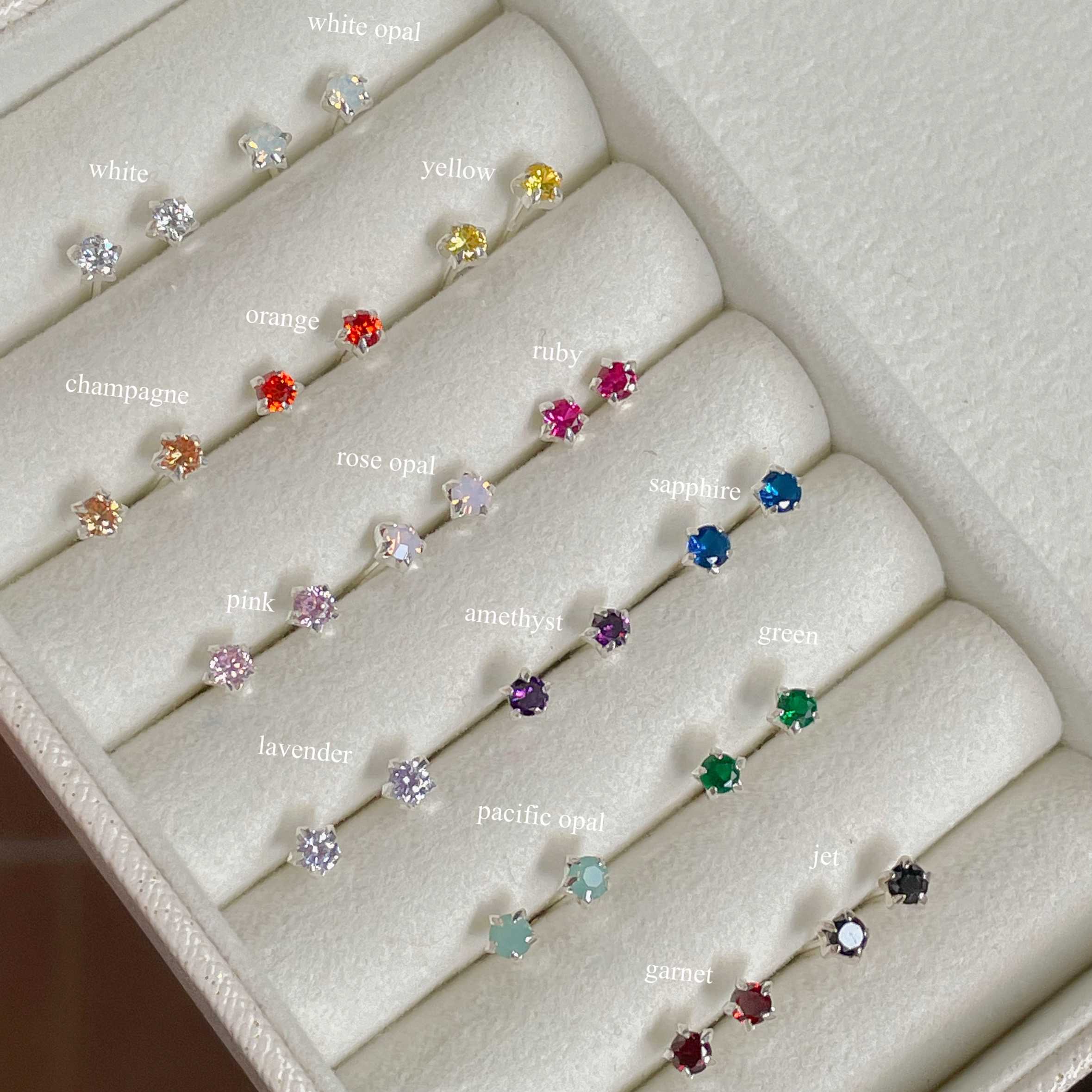 SV gem 4mm stud | LINE SHOPPING