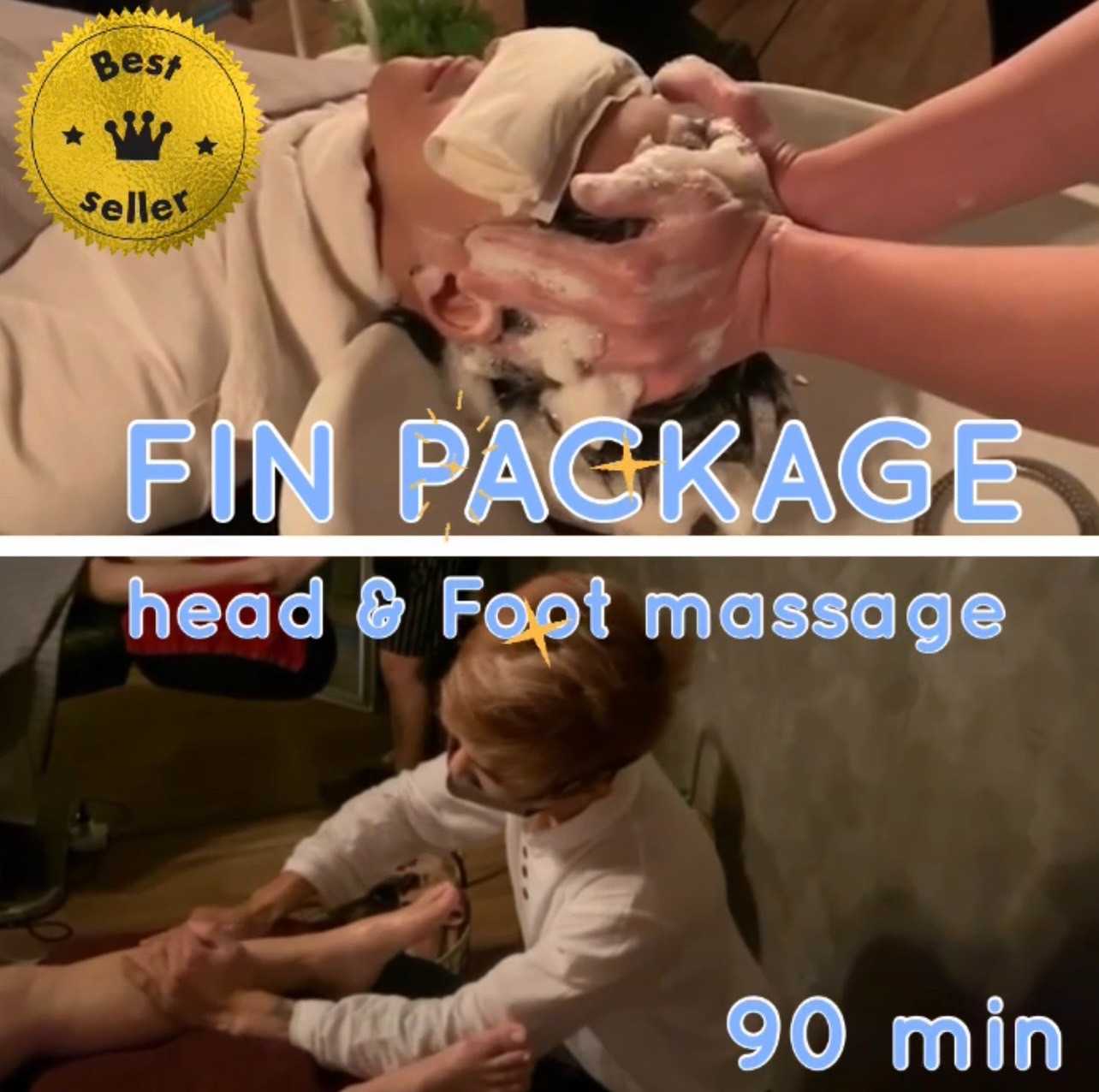 Nap fin Package (นวดหัว+นวดเท้า)90 นาที (ซื้อ1แถม1) | LINE SHOPPING