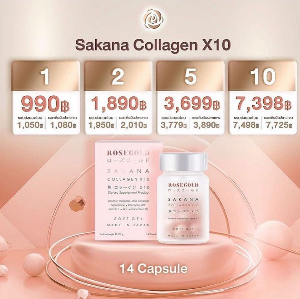 sakana collagenx10 10กระปุก | LINE SHOPPING