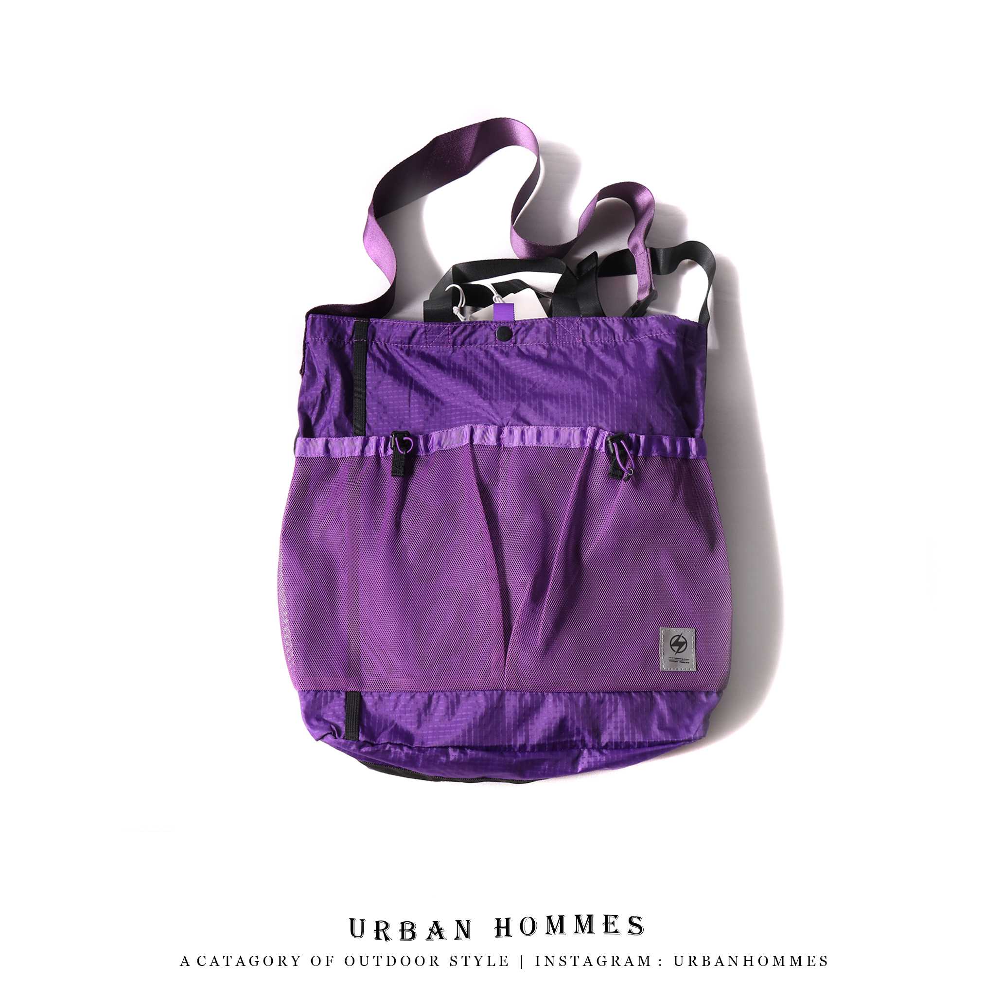 Nylon Ripstop Mesh Pocket Shoulder Bag | LINE SHOPPING