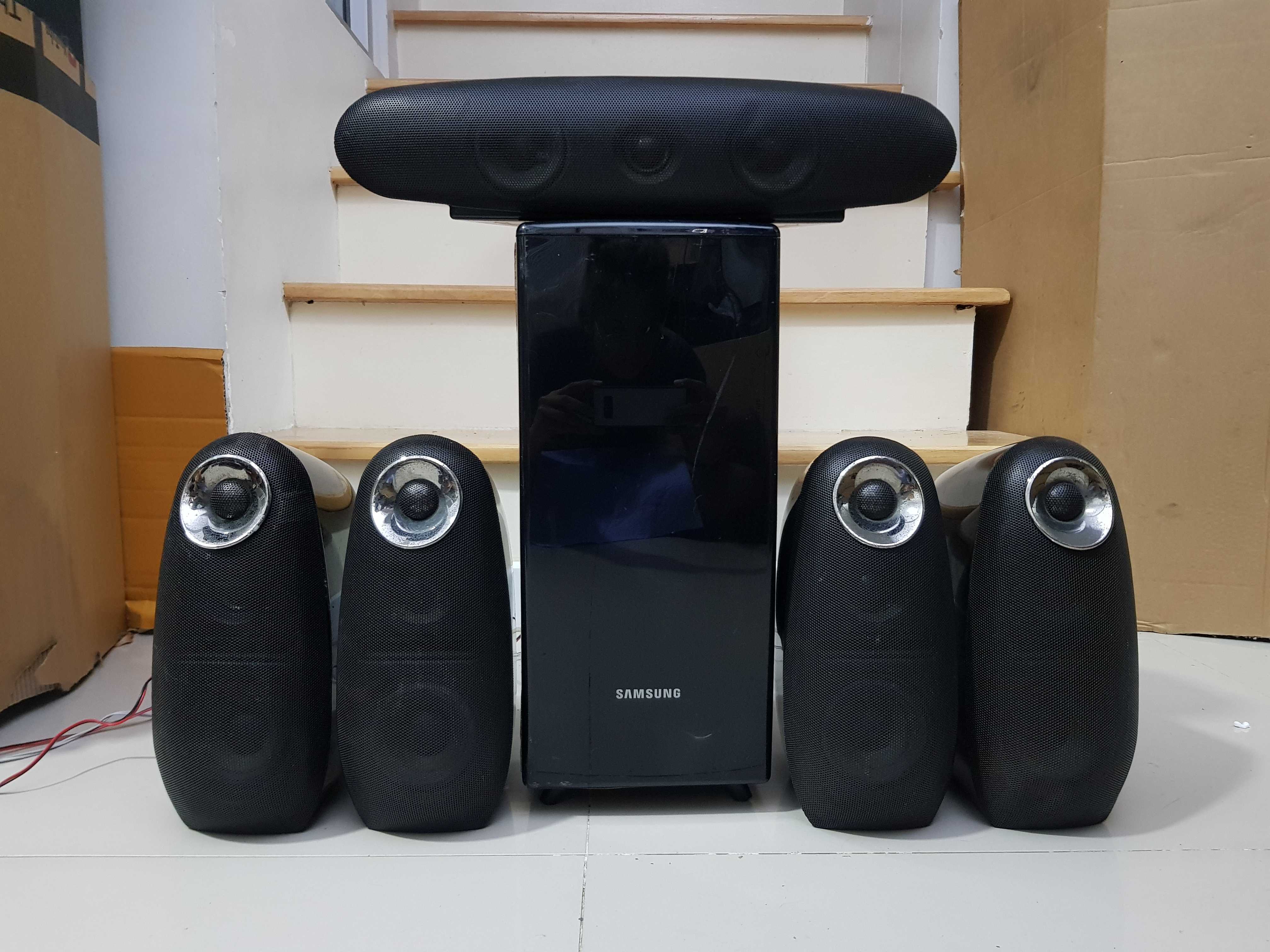 SAMSUNG ลำโพงโฮมเธียเตอร์ PS-WA100 ตู้ทรงดีไซน์ดี ดอกเบส 8 นิ้ว ...