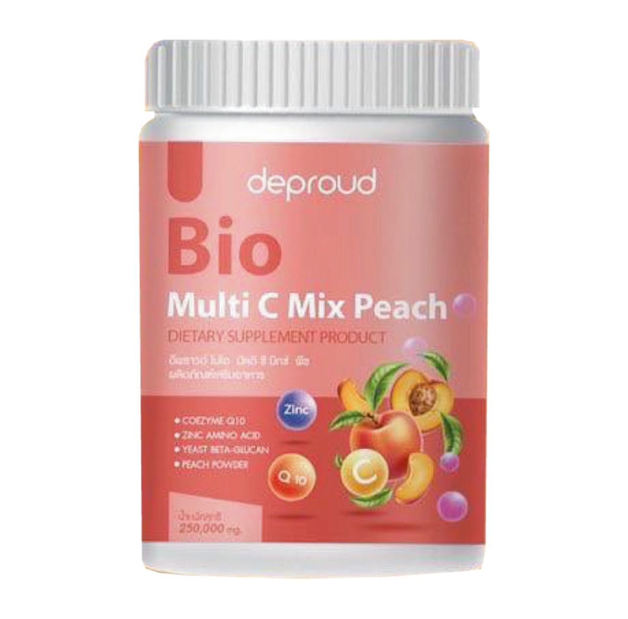 Deproud Bio Multi C Mix Peach วิตามินซีสด ดีพราว วิตามินซีสามรส | LINE ...