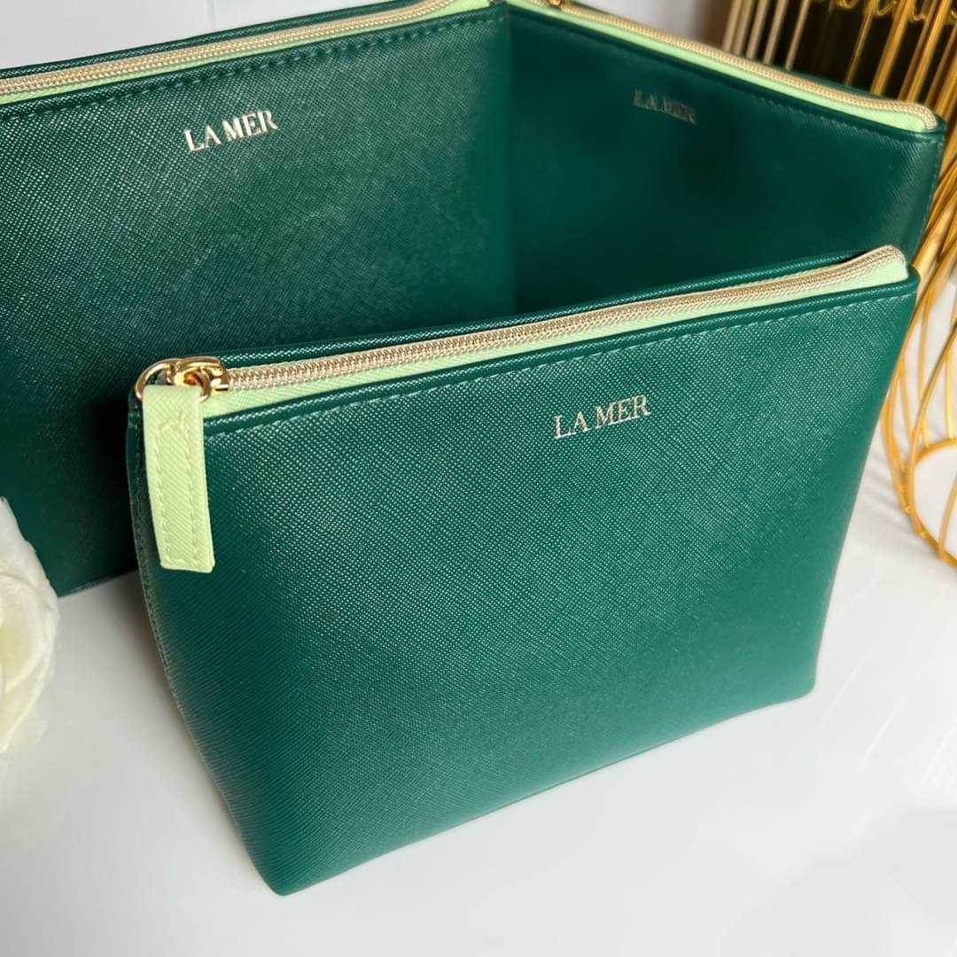 กระเป๋าเครื่องสำอาง La Mer Pouch Cosmetic Travel Bag ( Two Tone ...