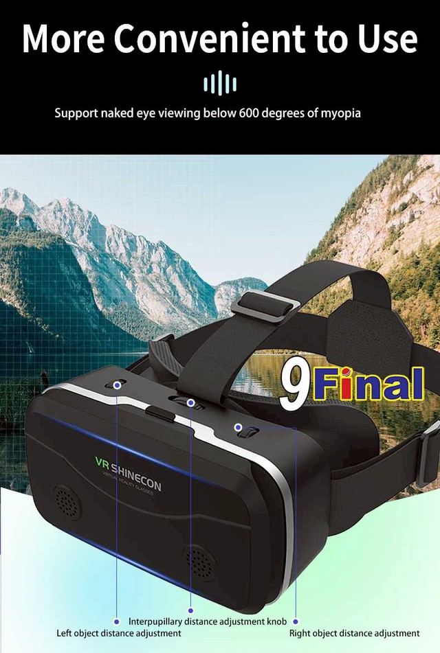 แว่น VR 3D VR SHINECON G15 3D Virtual Reality Glasses ดูหนัง ฟังเพลง ...