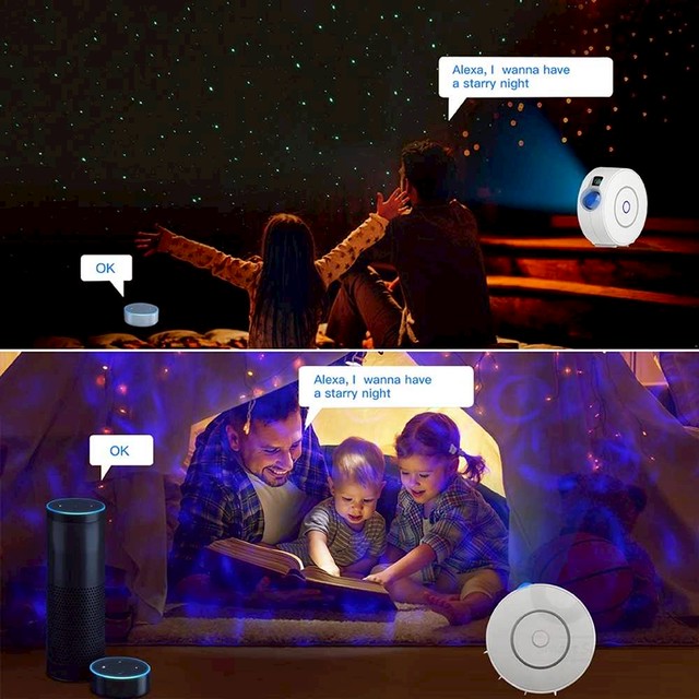 Tuya Smart Star Projector LED Wi-Fi รุ่น WSKY1 โปรเจคเตอร์ฉายไฟ galaxy ...