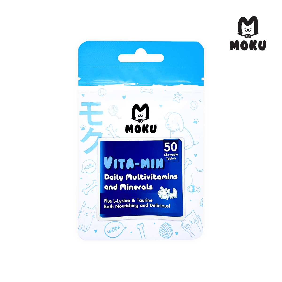MOKU VITA-MIN (โมกุ ไวต้า-มิน) อาหารเสริมวิตามินและแร่ธาตุสำหรับสัตว์เลี้ยง ขนาด 50 เม็ด | LINE ...