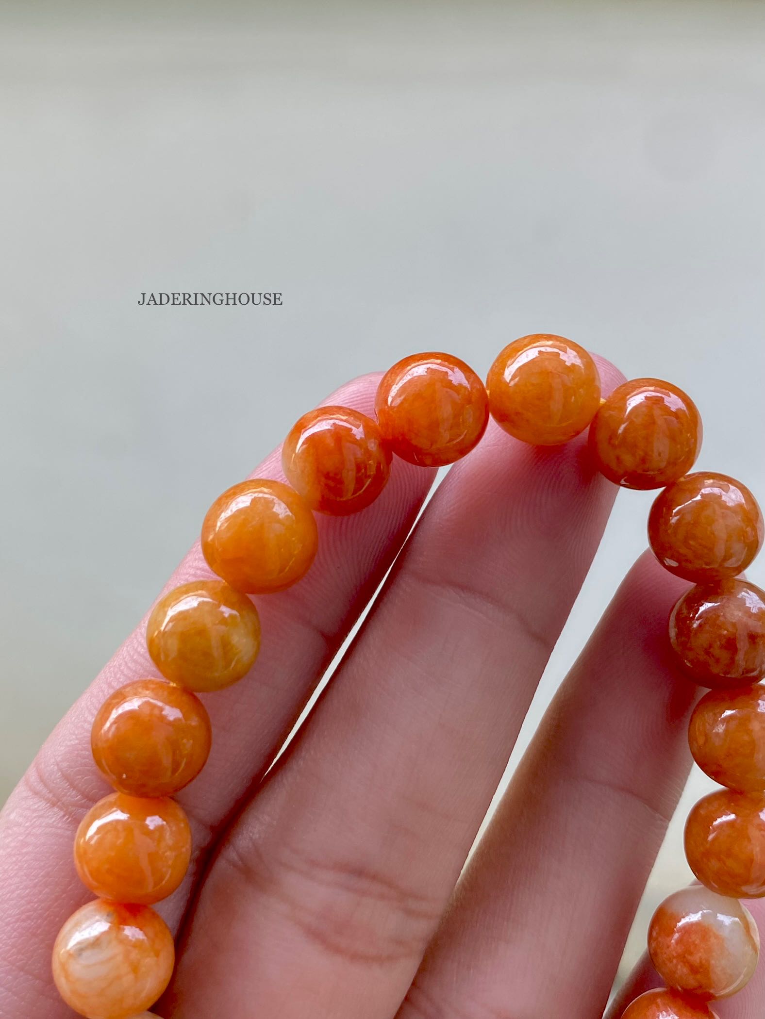 Natural Orange Jade Bracelet | LINE SHOPPING