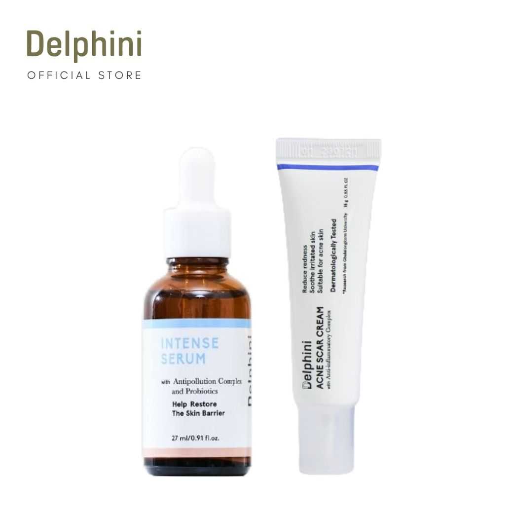 Acne-battling Set : Delphini Intense Serum & Acne Scar Cream คู่หูลดสิว ...