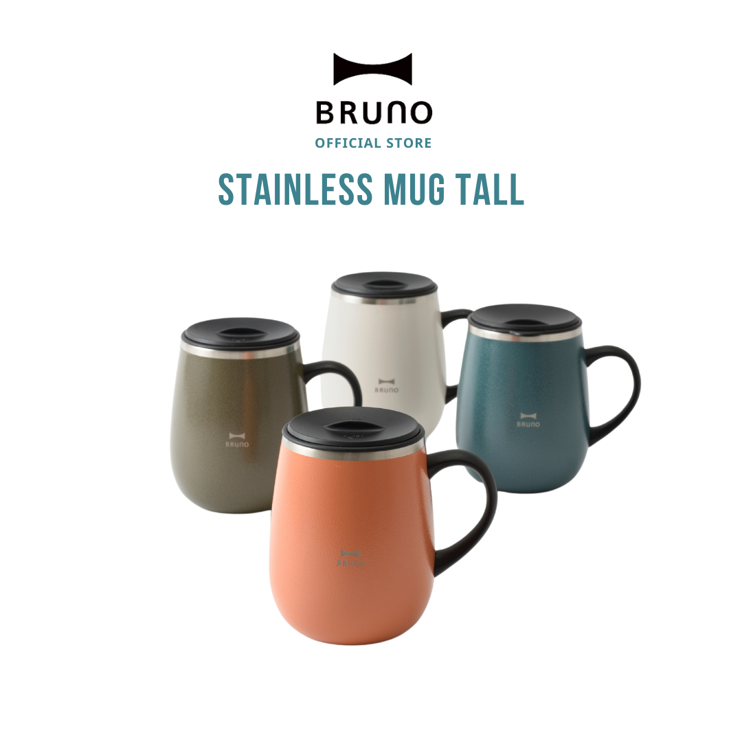 แก้วมัค BRUNO Stainless Mug Tall 460ml BHK263 แก้วน้ำสแตนเลสพร้อมฝา(ใบ ...