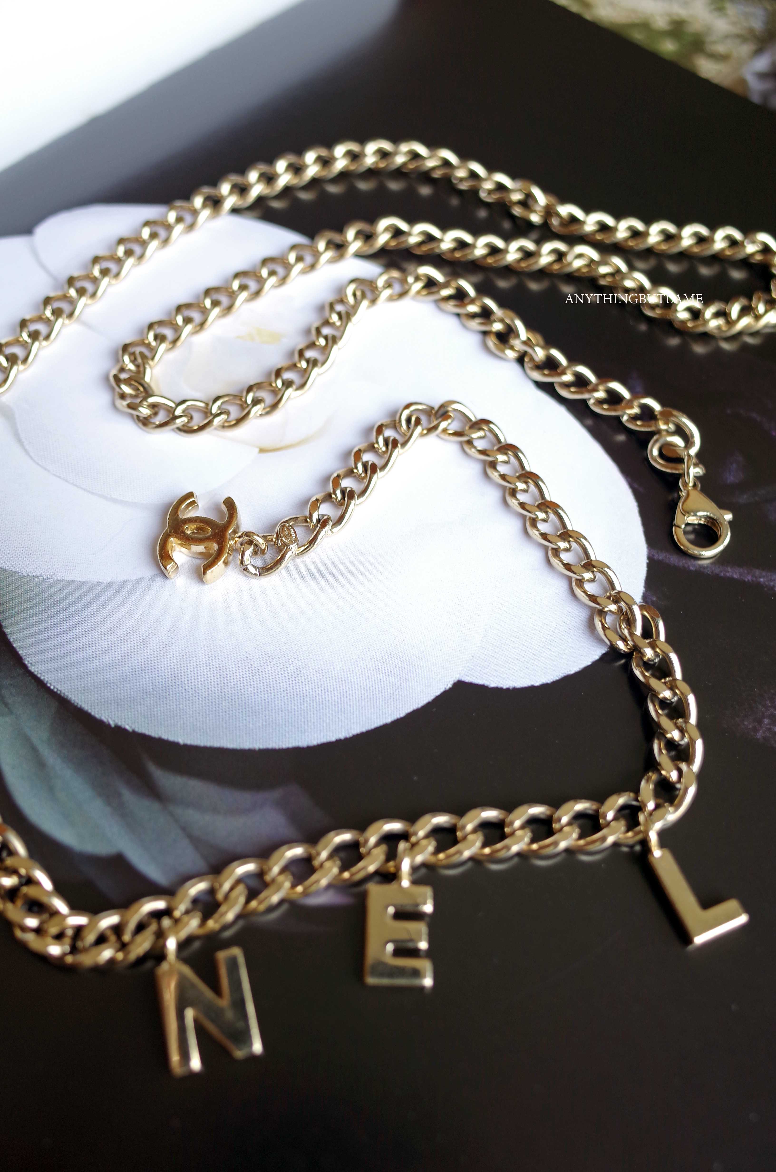 Chanel Letter Chain Belt/Necklace Gold Tone 2002 | LINE SHOPPING