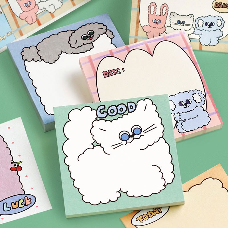 [297] cardlover - กระดาษโน๊ตลายสัตว์ 8 เซนติเมตร | LINE SHOPPING