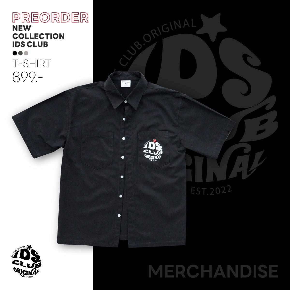 IDS CLUB ORIGINAL_SHIRT BLACK | LINE SHOPPING