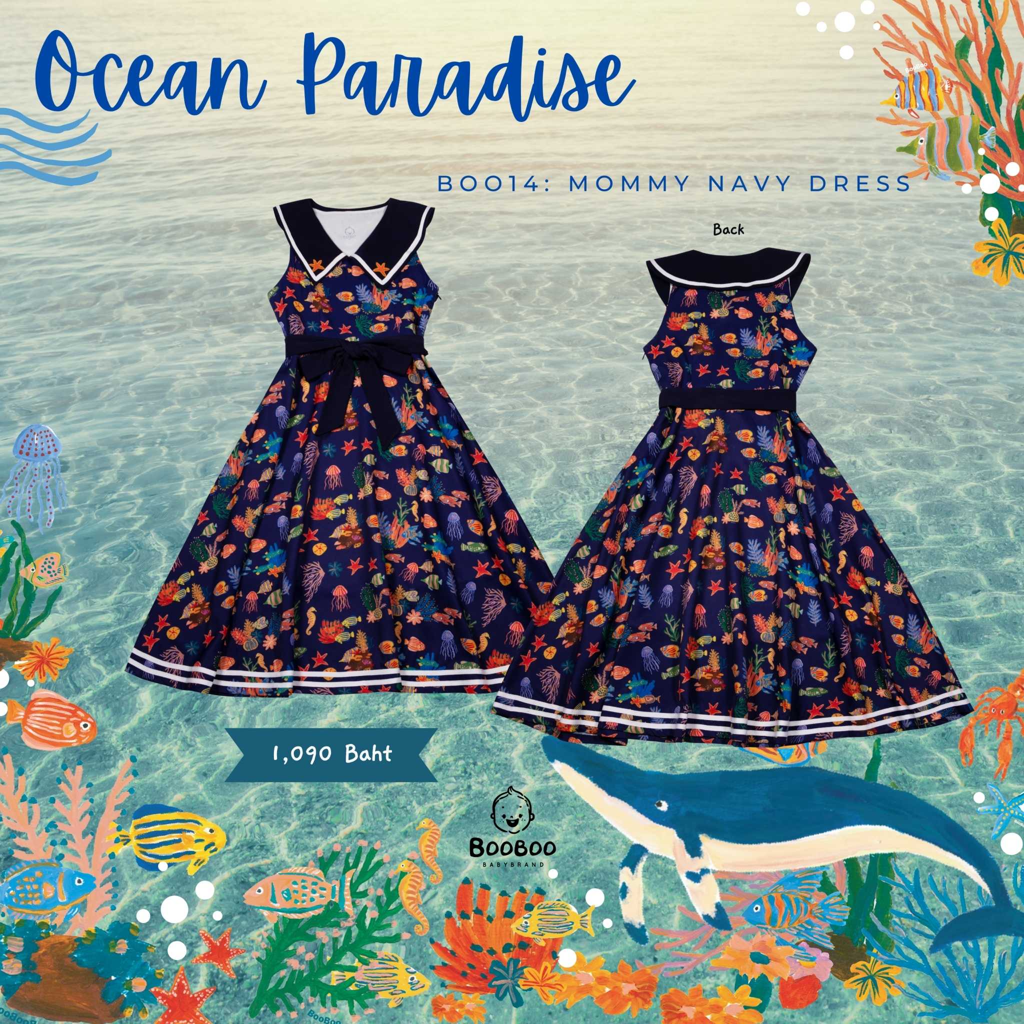 BOO 14 Ocean Paradise: Mommy Navy Dress | LINE SHOPPING