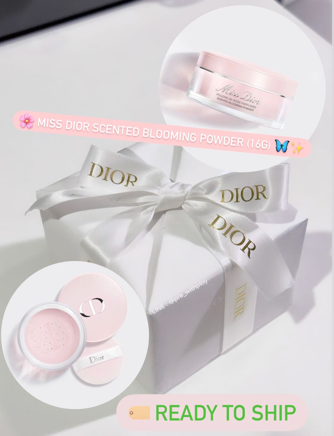 พร้อมส่ง 🌸 Miss Dior scented blooming powder (16g) | LINE SHOPPING