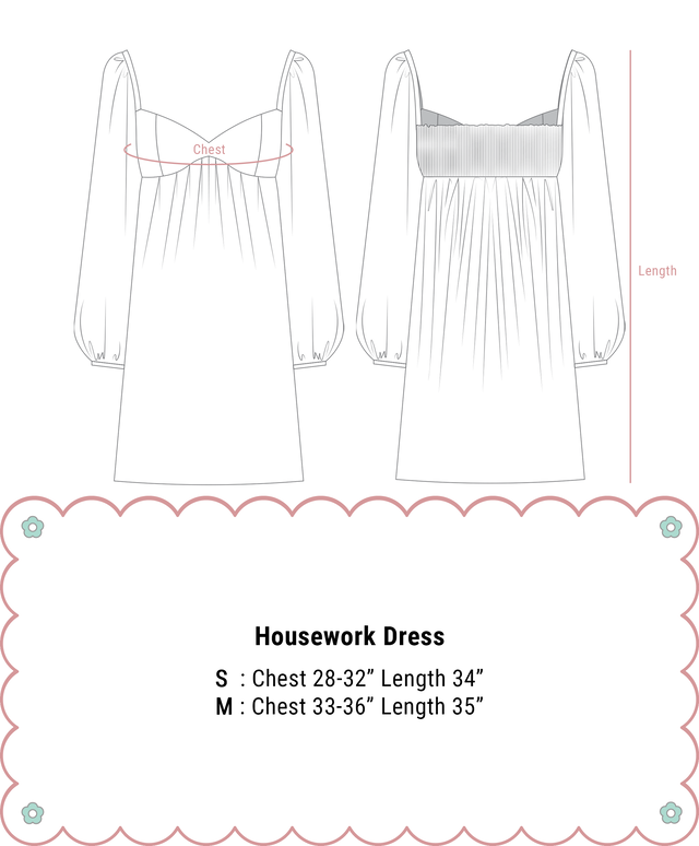 Housework Dress (Orange) | LINE SHOPPING