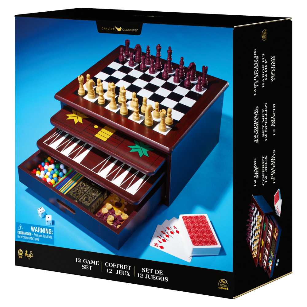 Cardinal 12 Game Set Wood Cabiset ชุดเกม คลาสสิค | LINE SHOPPING
