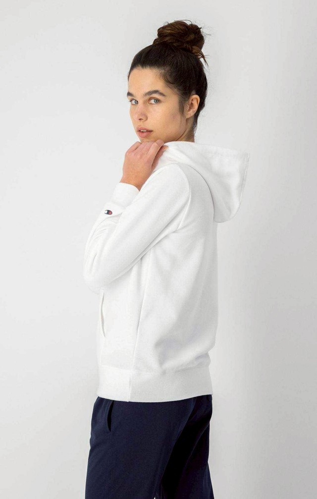 CHAMPION SCRIPT LOGO COTTON FLEECE HOODIE | LINE SHOPPING