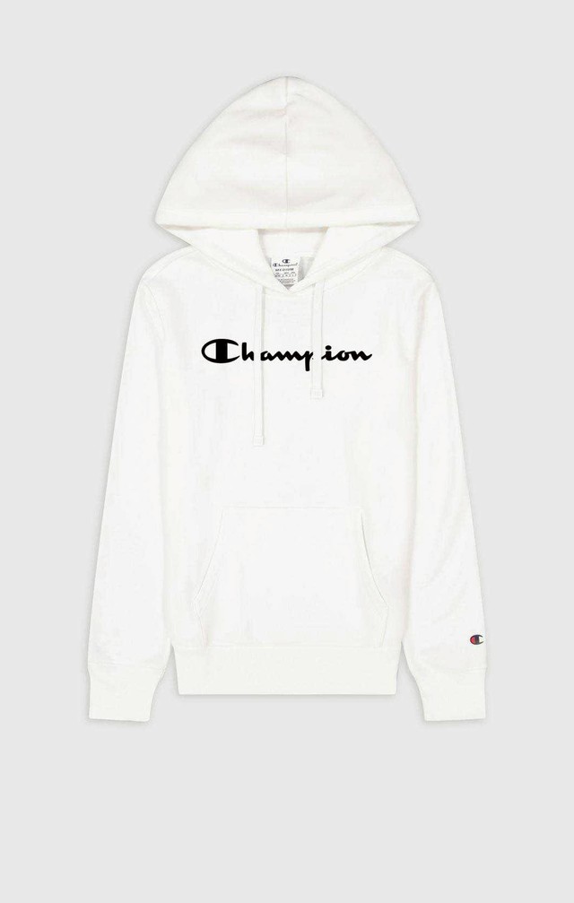 CHAMPION SCRIPT LOGO COTTON FLEECE HOODIE | LINE SHOPPING