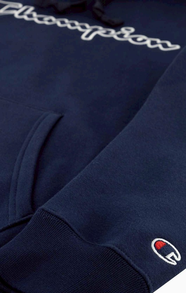 CHAMPION SCRIPT LOGO EMBROIDERY FLEECE HOODIE | LINE SHOPPING