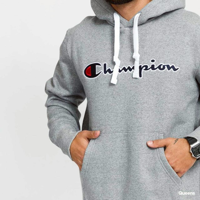 CHAMPION SCRIPT LOGO EMBROIDERY FLEECE HOODIE | LINE SHOPPING
