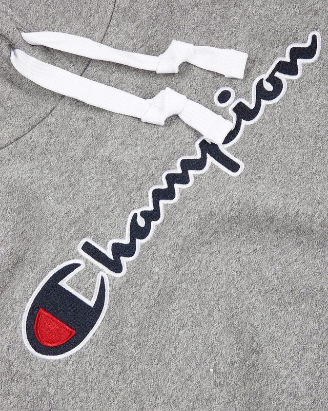 CHAMPION SCRIPT LOGO EMBROIDERY FLEECE HOODIE | LINE SHOPPING