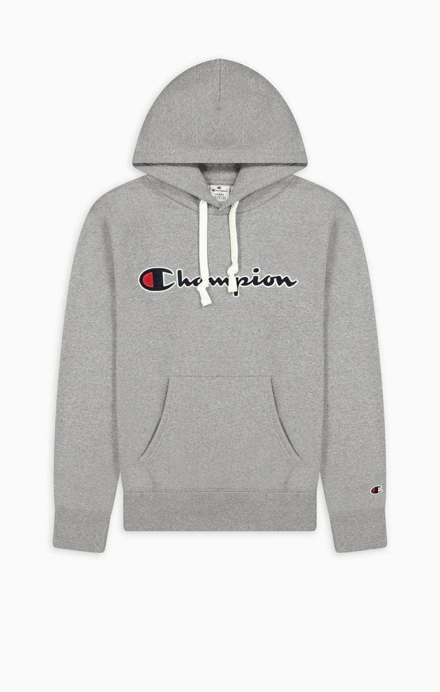 CHAMPION SCRIPT LOGO EMBROIDERY FLEECE HOODIE | LINE SHOPPING