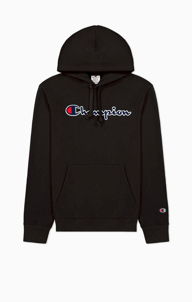 CHAMPION SCRIPT LOGO EMBROIDERY FLEECE HOODIE | LINE SHOPPING