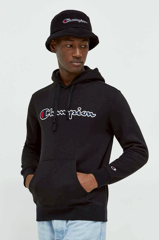 CHAMPION SCRIPT LOGO EMBROIDERY FLEECE HOODIE | LINE SHOPPING