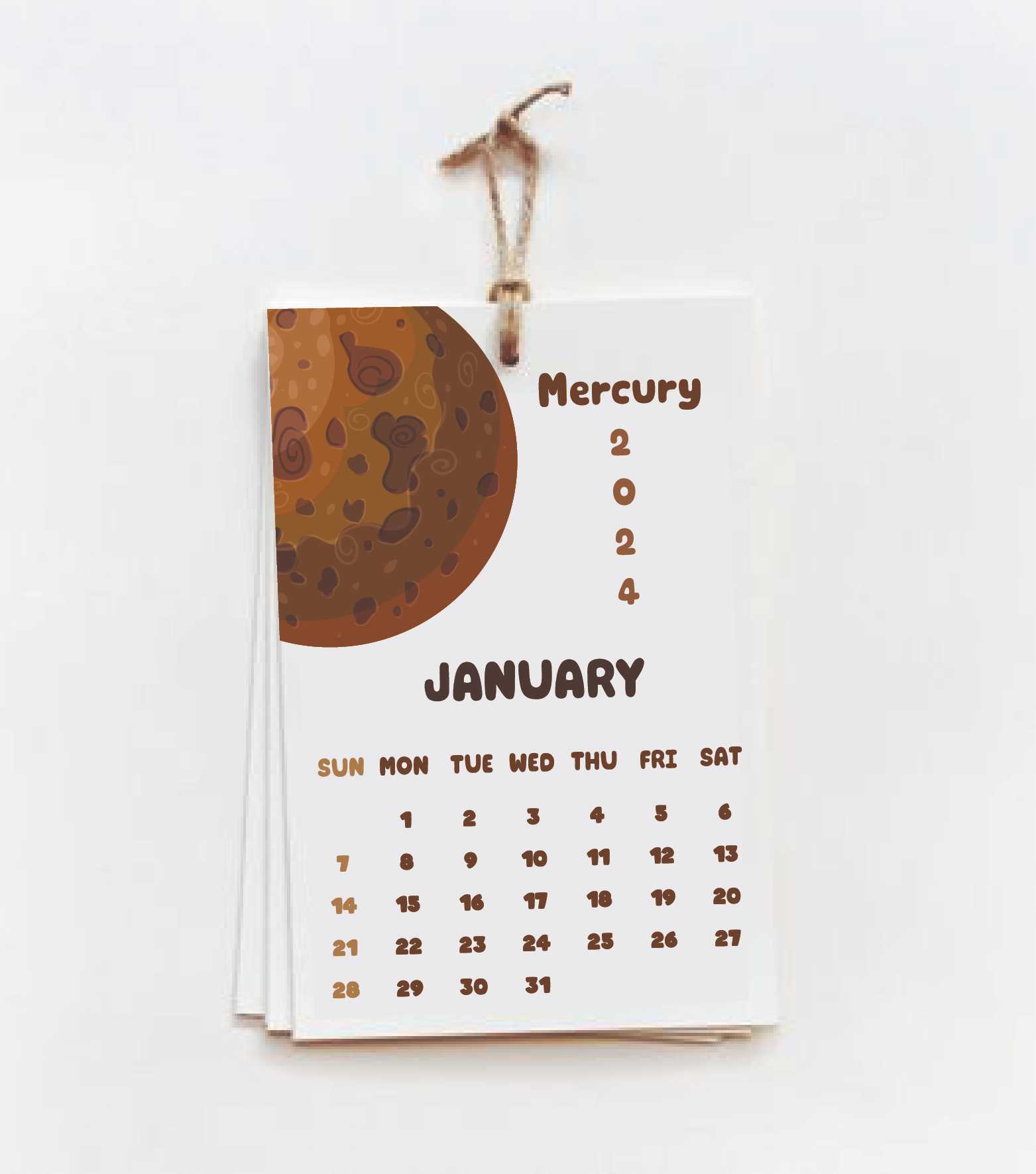 ปฏิทิน จิ๋ว Solar System Calendar 2024 | LINE SHOPPING