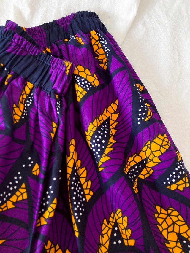 【CU-156W】African batik long culottes/ Free size | LINE SHOPPING