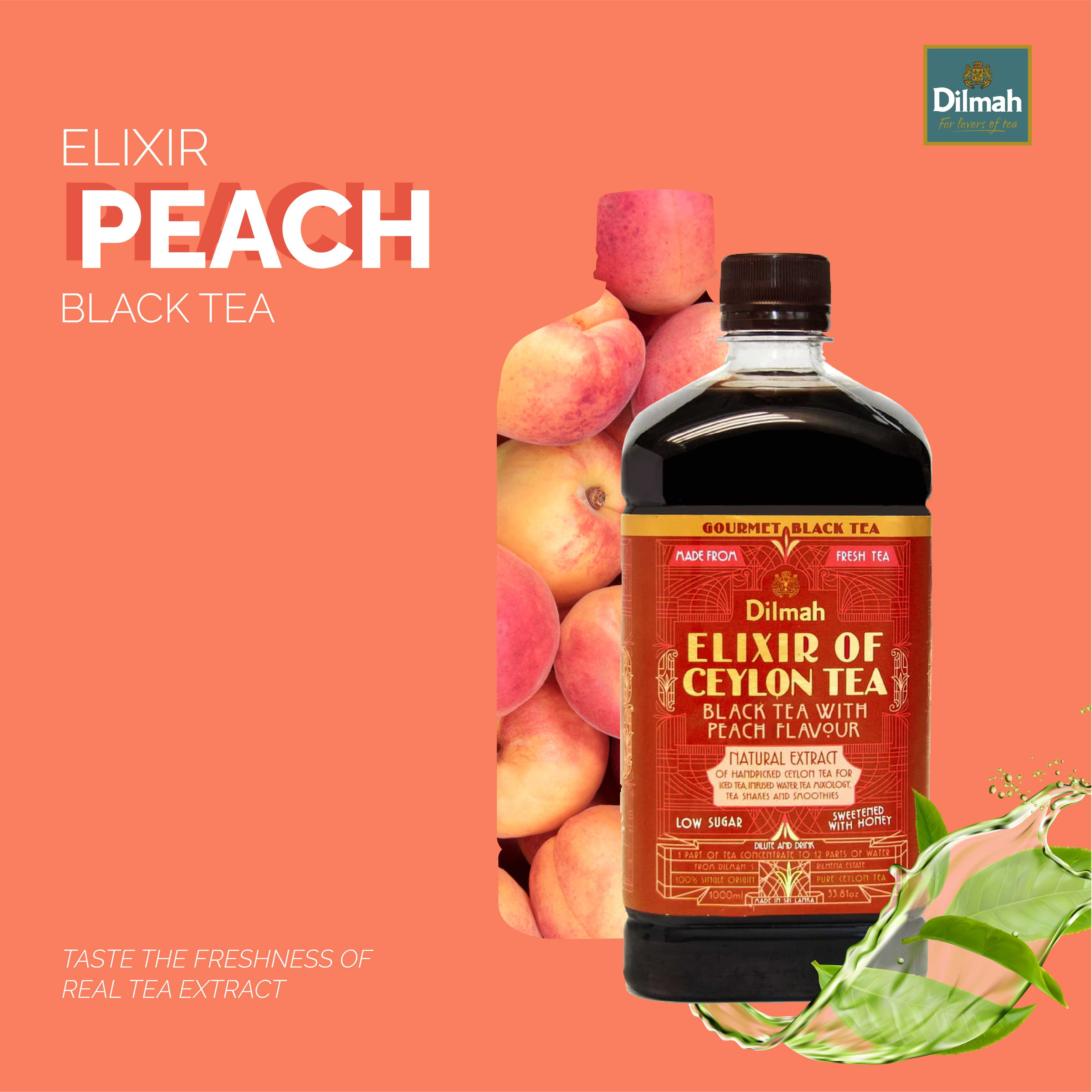 [ซื้อ 5 ฟรี 1] Elixir Peach Black Tea (1 L.) | LINE SHOPPING