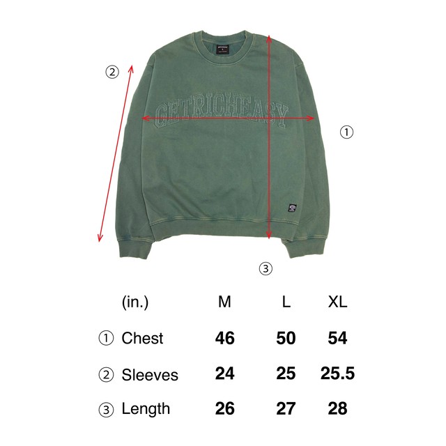 Applique logo Damage Sweater Fade Black | LINE SHOPPING